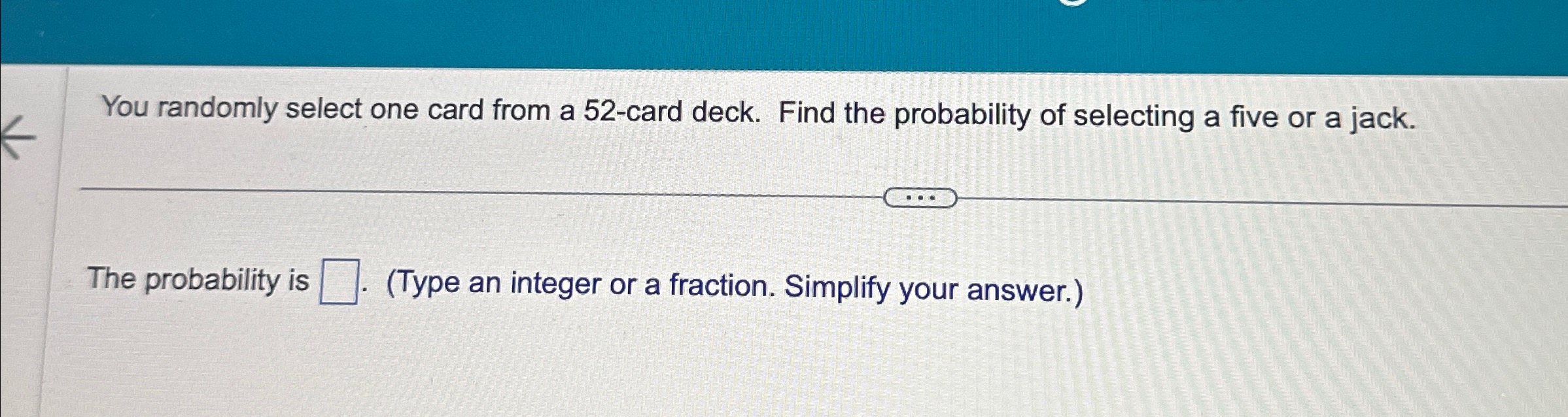Solved You randomly select one card from a 52-card deck. | Chegg.com