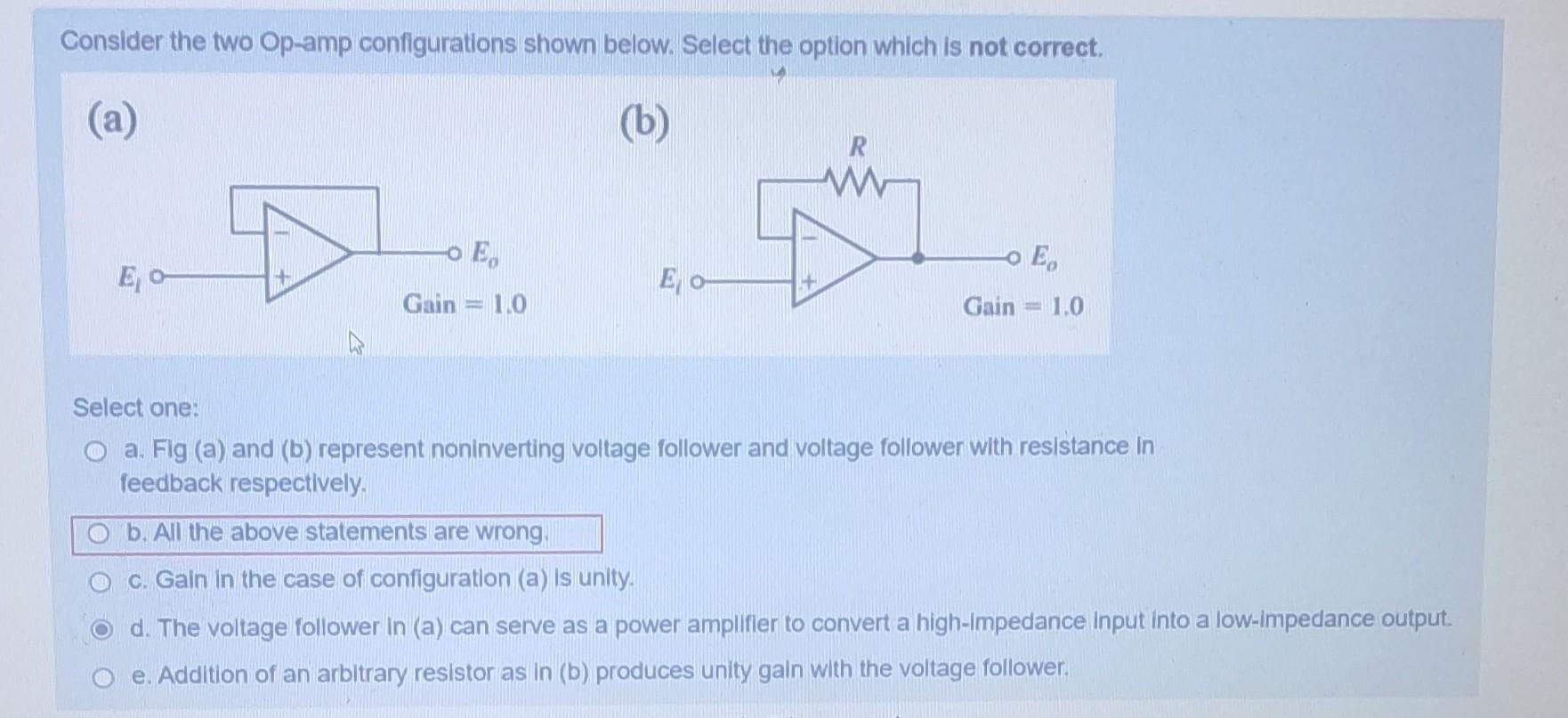 Solved Consider the two Op-amp configurations shown below. | Chegg.com