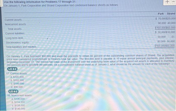 PLEASE ANSWER QUESTIONS 17 THROUGH 21 (17-21) TO THIS | Chegg.com