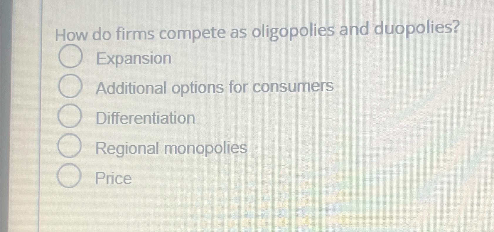 Solved How do firms compete as oligopolies and | Chegg.com