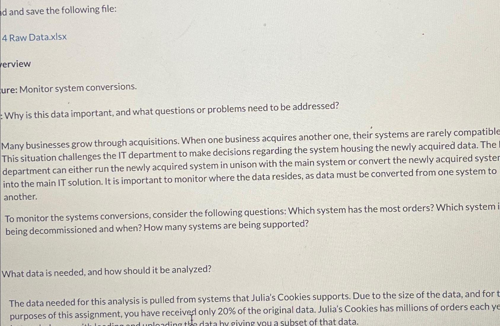 Solved d and save the following file:4 ﻿Raw Data. | Chegg.com