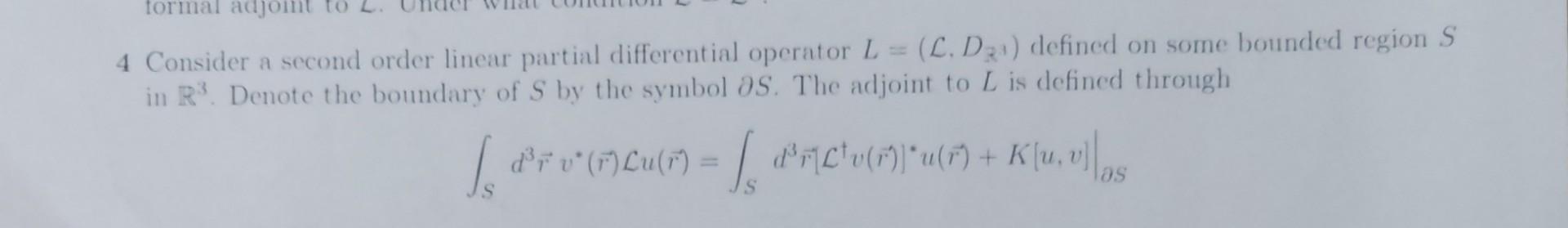 Solved 4 Consider A Second Order Linear Partial Differential