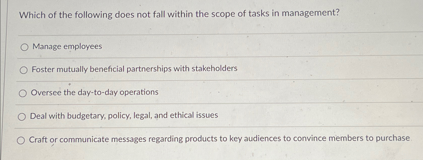 Solved Which of the following does not fall within the scope | Chegg.com