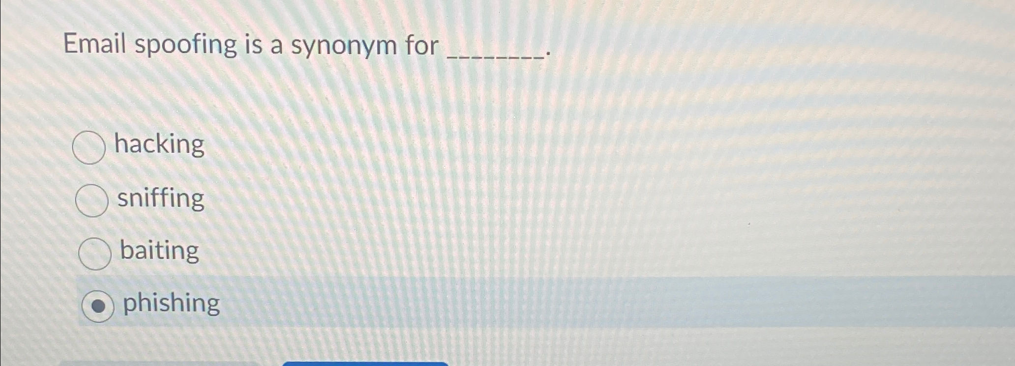 Solved Email spoofing is a synonym | Chegg.com