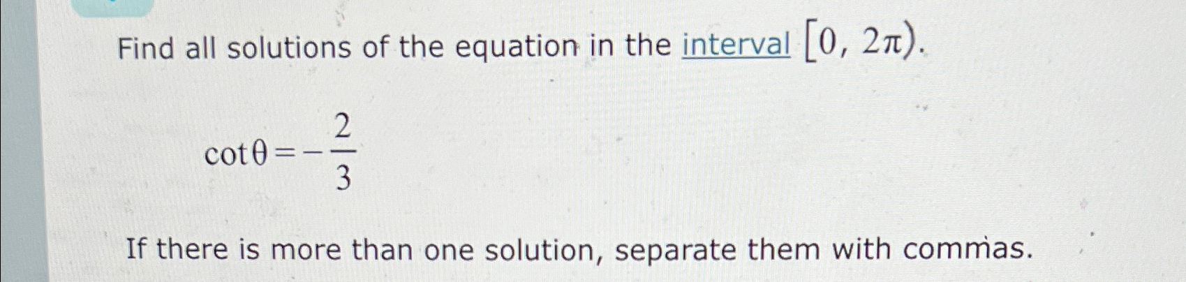 Solved Find all solutions of the equation in the interval | Chegg.com