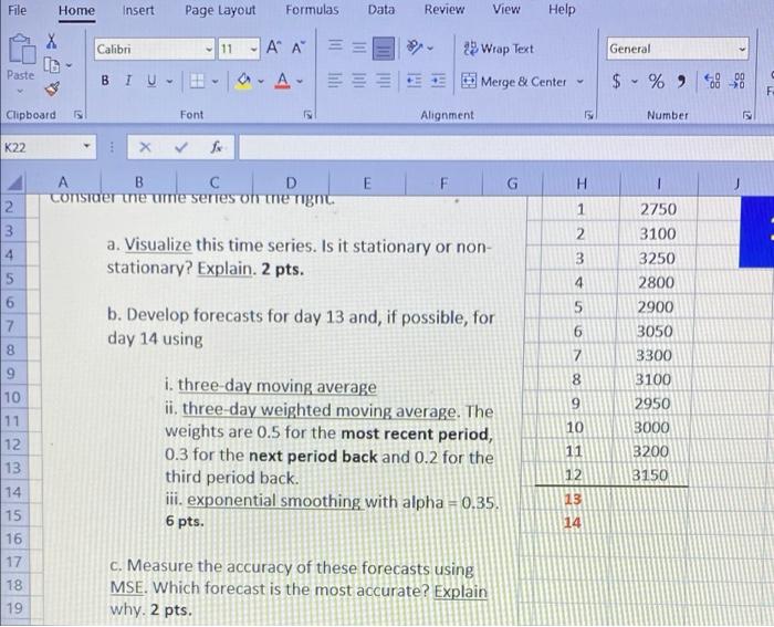 Solved File Home Insert Page Layout Formulas Data Review | Chegg.com