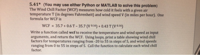 Solved 5.41* (You may use either Python or MATLAB to solve | Chegg.com