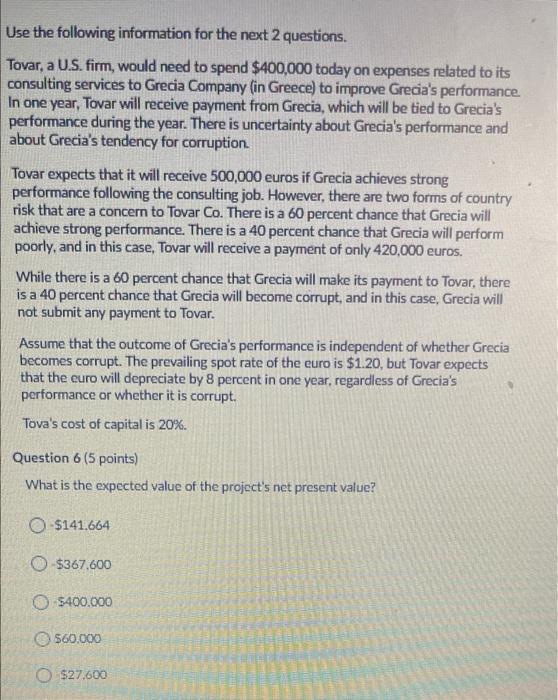 Solved Use the following information for the next 2 | Chegg.com