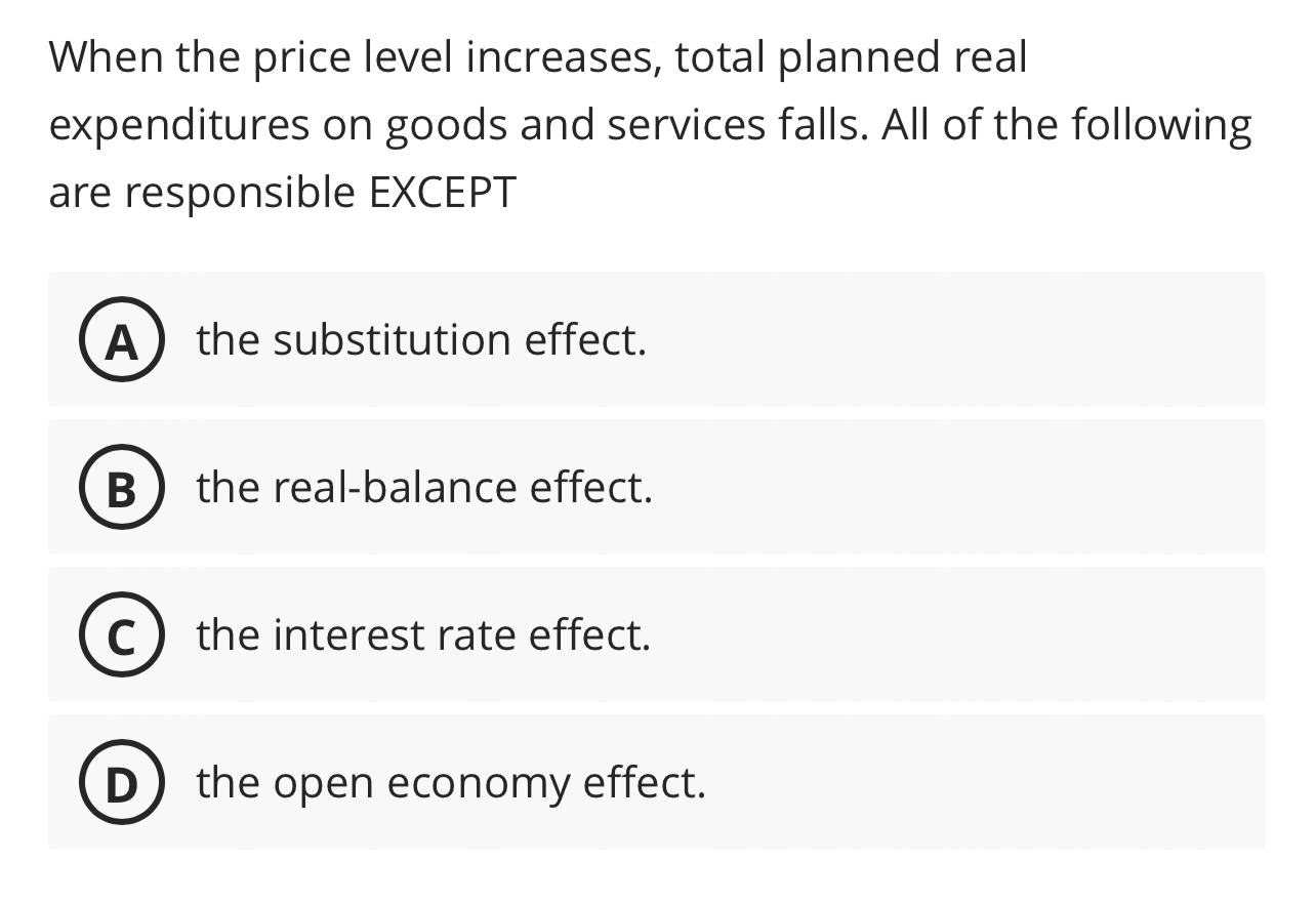 Solved When the price level increases, total planned real | Chegg.com