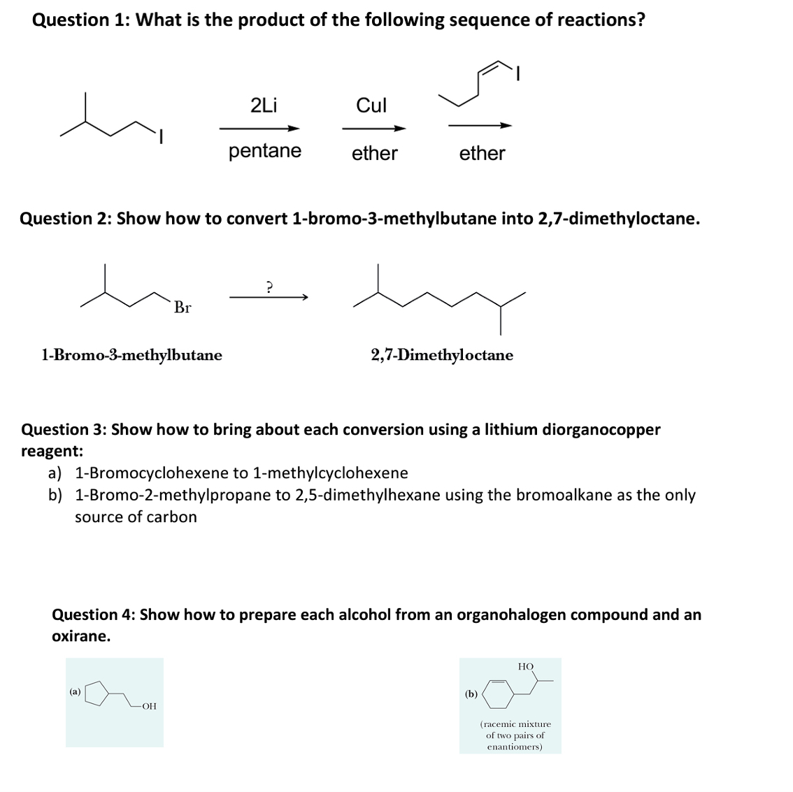 Solved Please Draw the product and name them. ﻿Question 1: | Chegg.com