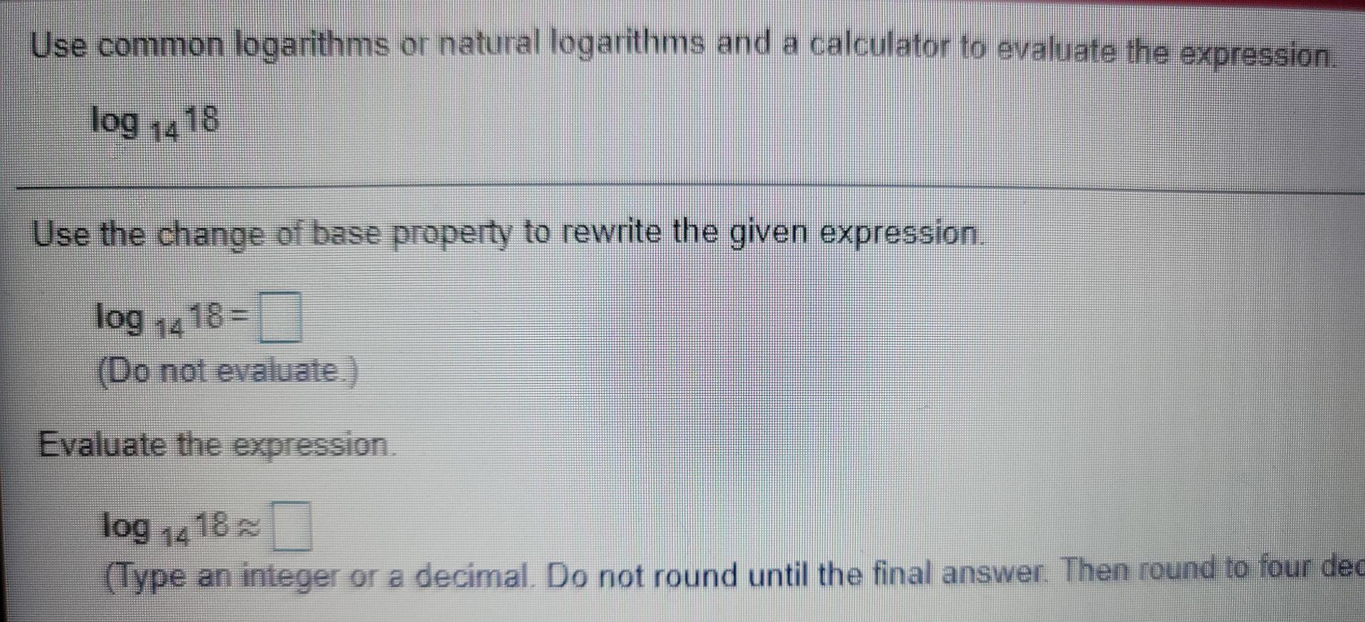 Solved Use common logarithms or natural logarithms and a | Chegg.com