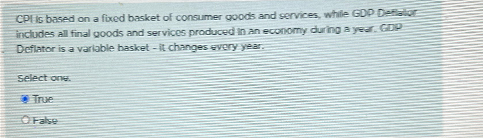 Solved CPI is based on a fixed basket of consumer goods and | Chegg.com