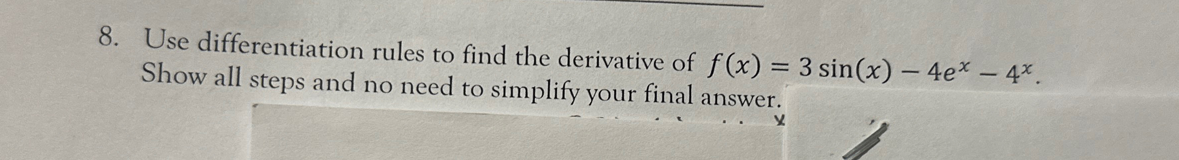 Solved Use differentiation rules to find the derivative of | Chegg.com