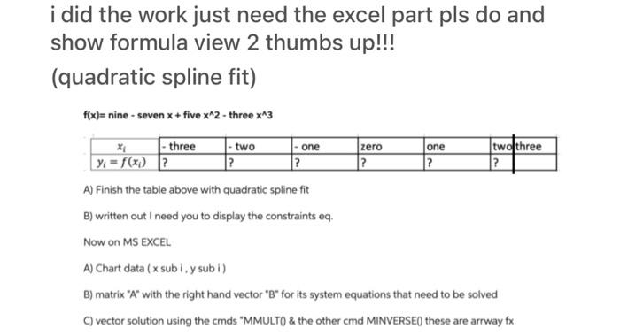 Solved i did the work just need the excel part pls do and | Chegg.com