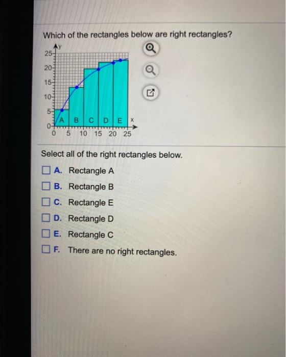 Solved Which of the rectangles below are right rectangles? | Chegg.com