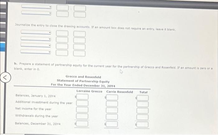 Solved Partnership Entries and Statement of Partnership | Chegg.com
