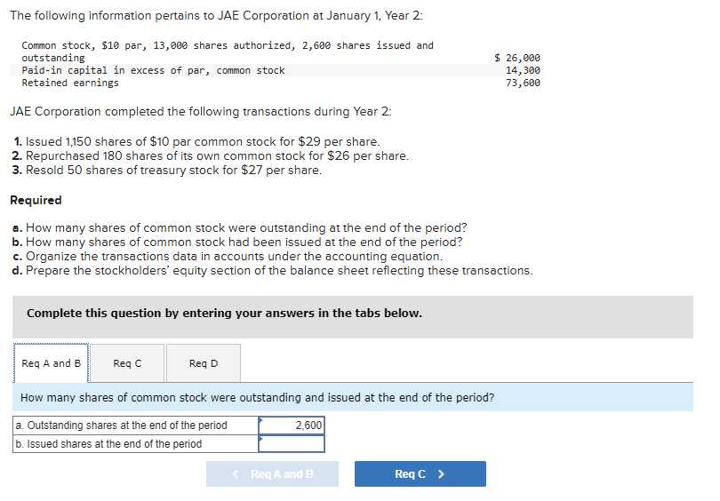 Solved by an EXPERT The following information pertains to JAE | Chegg.com