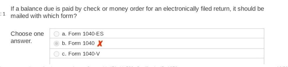 Solved If a balance due is paid by check or money order for | Chegg.com