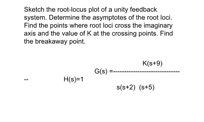 Solved Sketch the root-locus plot of a unity feedback | Chegg.com