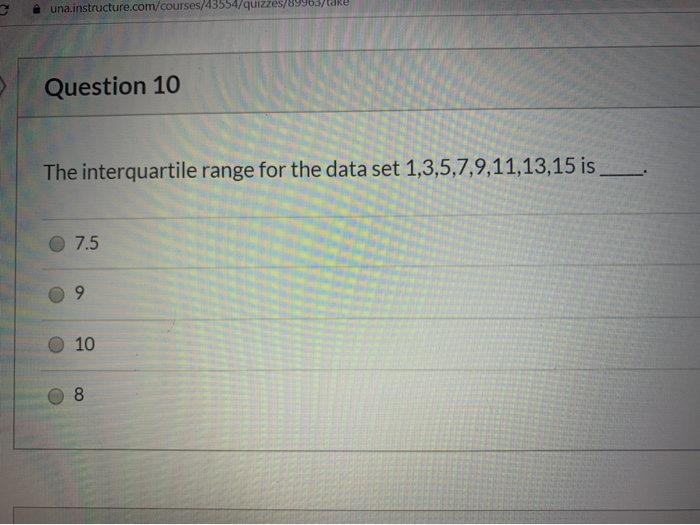 Solved una instructure.com/courses/43554/quizzes/89963/tare | Chegg.com