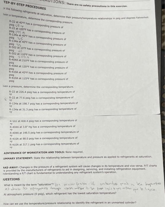 TEP-BY-STEP PROCEDURES NS: There are no safety | Chegg.com