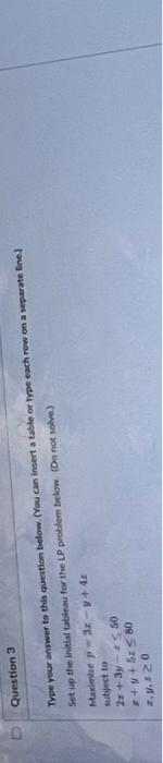Solved Question 3 Type your answir to this question below, | Chegg.com