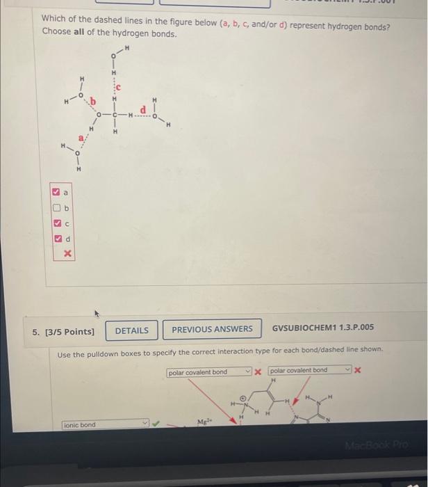 Solved For each interaction portrayed by a dashed line | Chegg.com