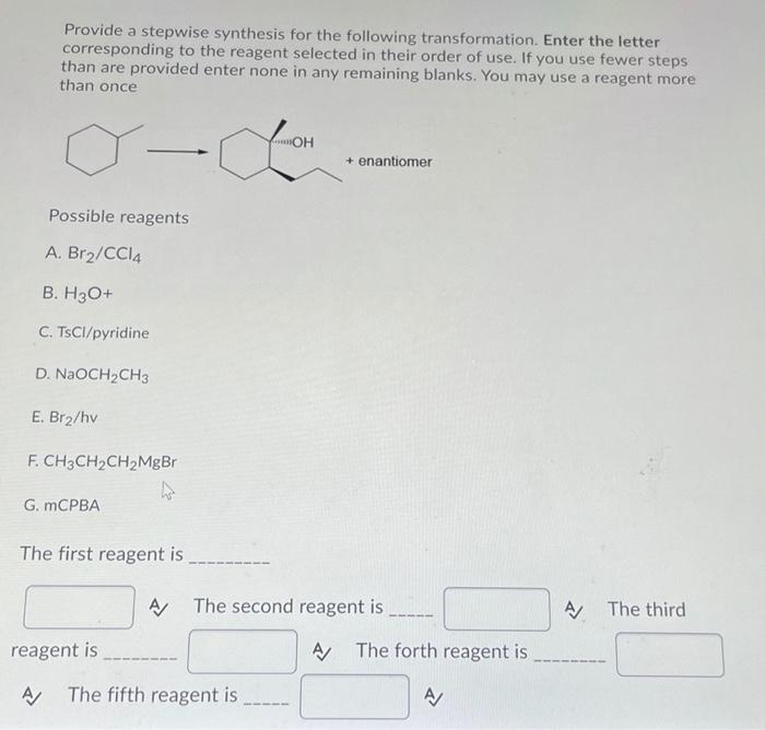 Solved Provide a stepwise synthesis for the following | Chegg.com