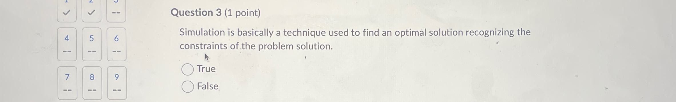 Solved Question 3 (1 ﻿point)Simulation is basically a | Chegg.com