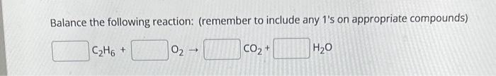Solved Balance the following reaction: (remember to include | Chegg.com