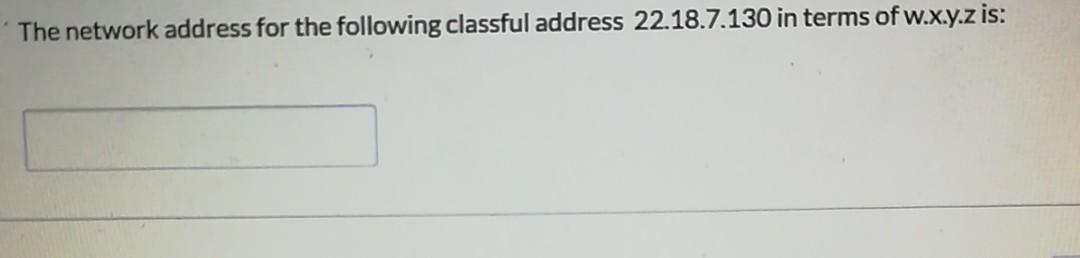 Solved The network address for the following classful | Chegg.com