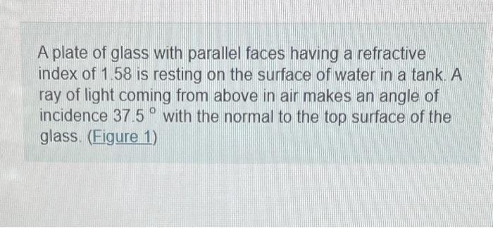 Solved A tank whose bottom is a mirror is filled with water | Chegg.com