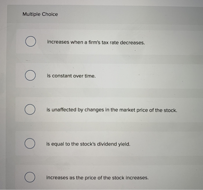 Solved The cost of preferred stock: Multiple Choice O | Chegg.com