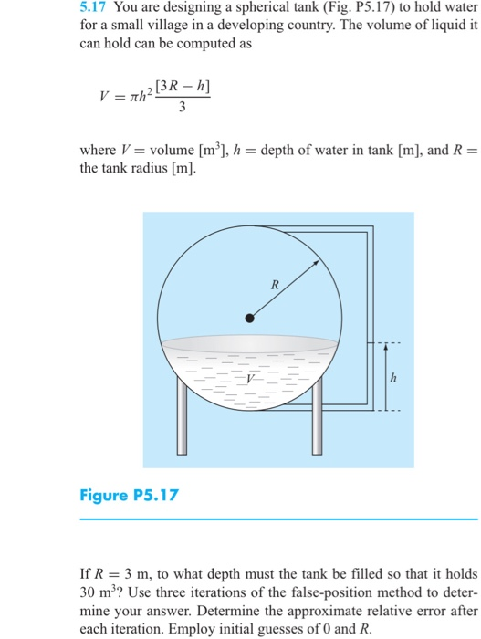 Solved 5.17 You are designing a spherical tank (Fig. P5.17) | Chegg.com