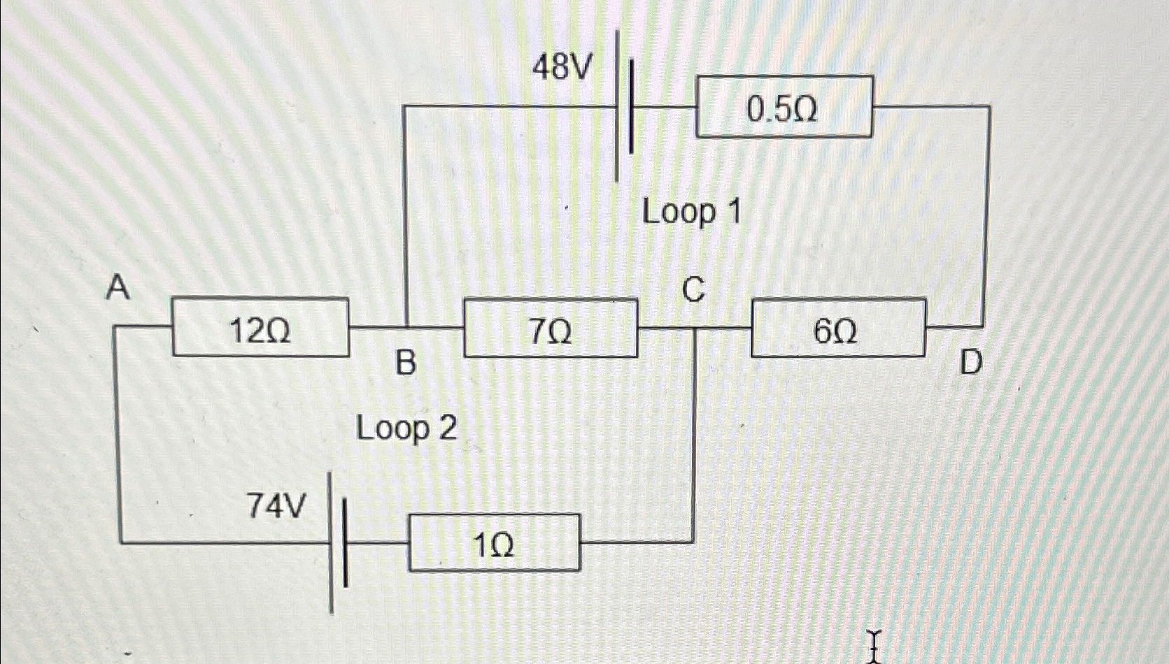 Solved find current flowing in BC Loop 1: | Chegg.com