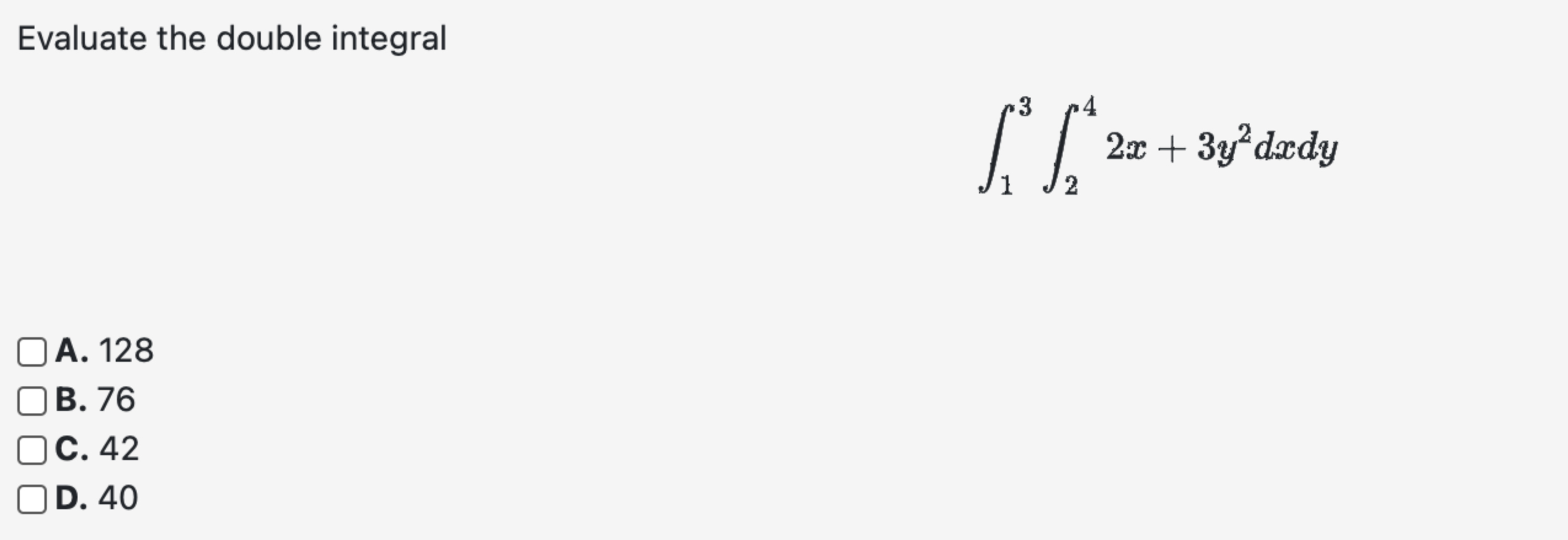 Solved Evaluate the double | Chegg.com