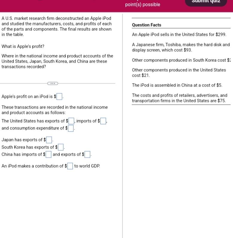Solved point(s) ﻿possibleA U.S. ﻿market research firm | Chegg.com