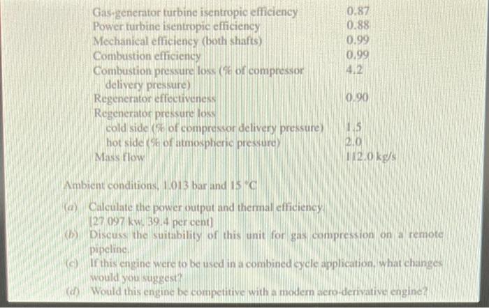 Solved The following data apply to a regenerative cycle | Chegg.com