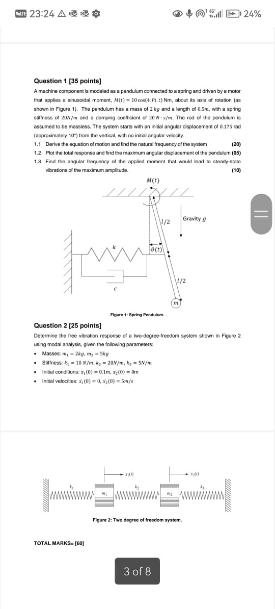 Solved Question 1 [35 ﻿points]A machine component is | Chegg.com