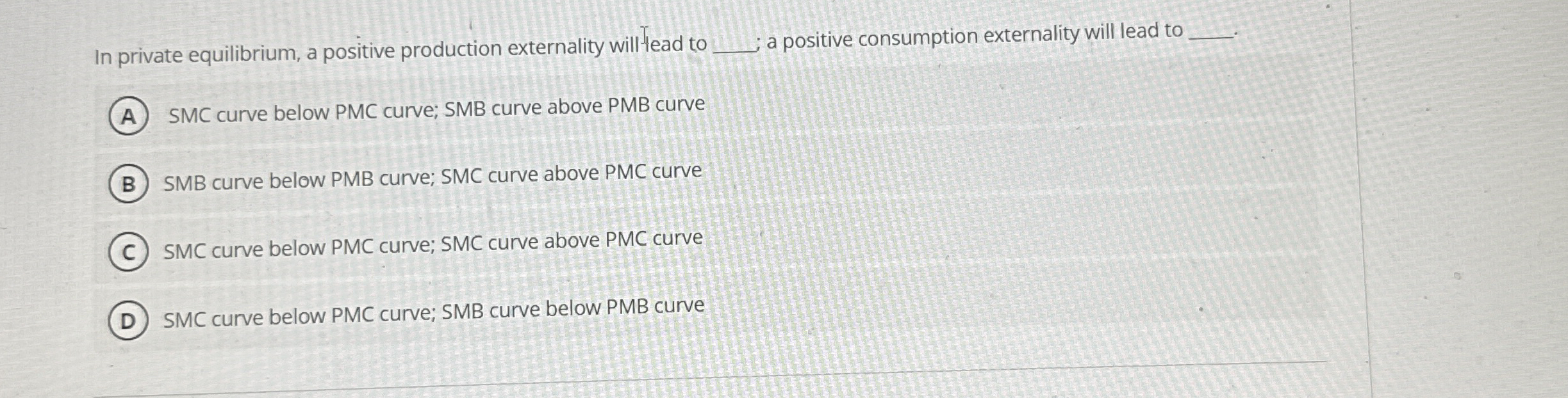 Solved In private equilibrium, a positive production | Chegg.com