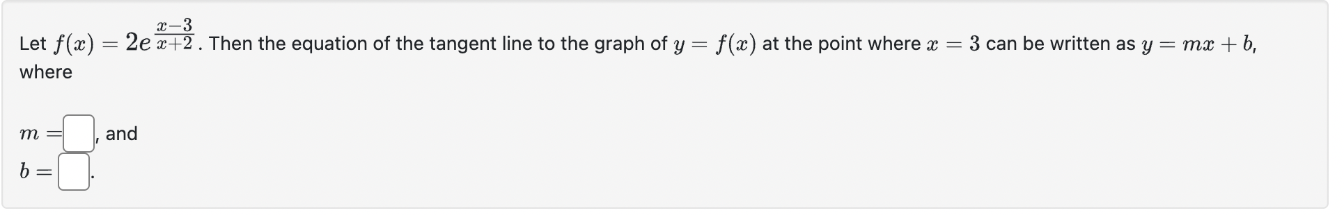 Solved Let f(x)=2ex-3x+2. ﻿Then the equation of the tangent | Chegg.com