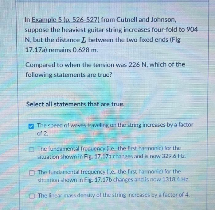 In Example 5 (p. 526-527) from Cutnell and Johnson, | Chegg.com