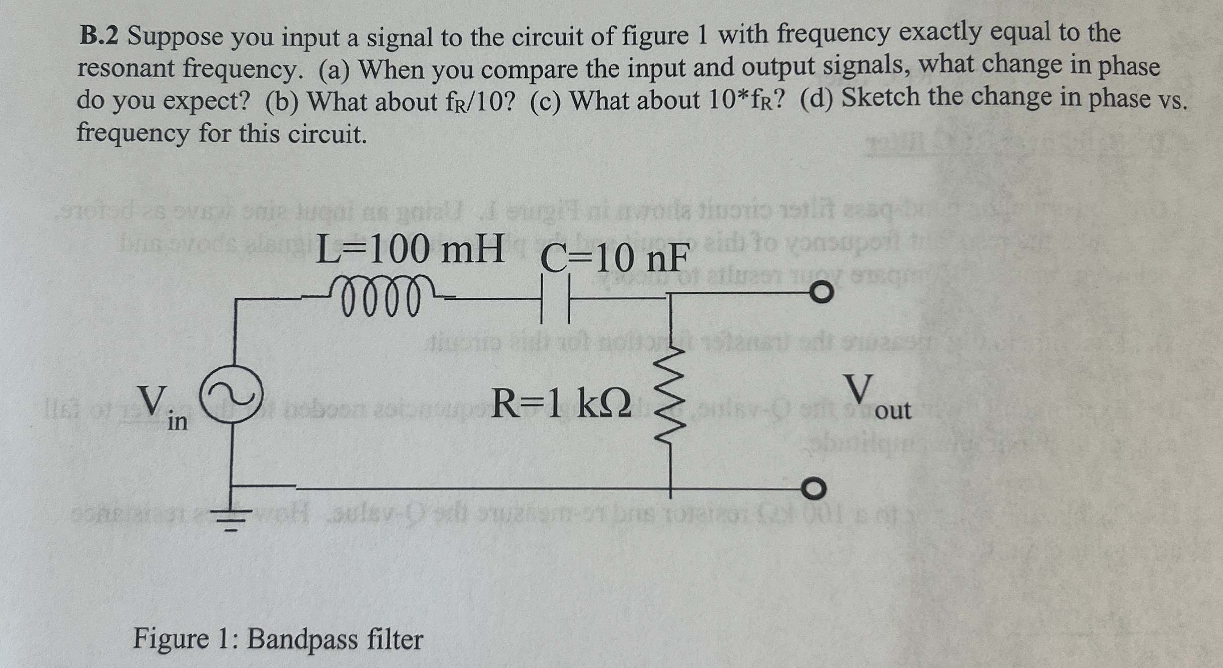 Solved B. 2 ﻿Suppose you input a signal to the circuit of | Chegg.com