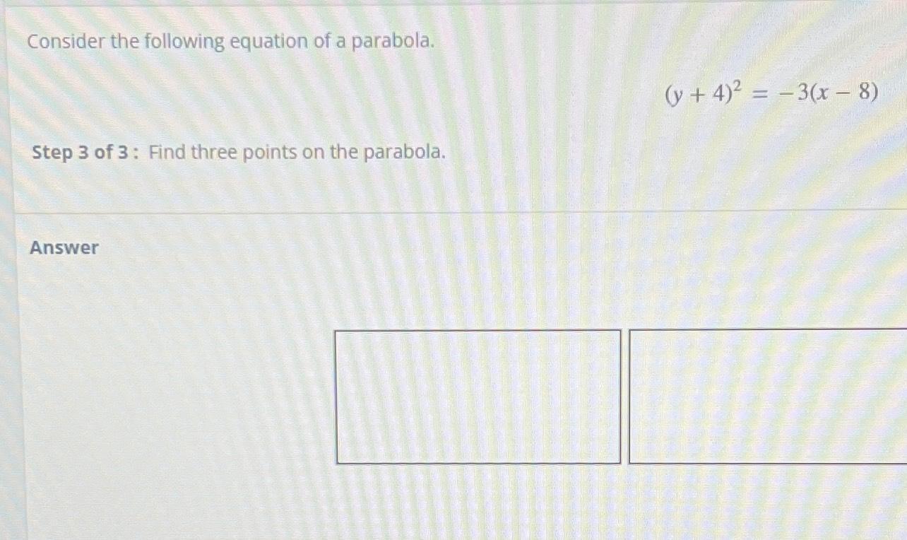 Solved Consider the following equation of a | Chegg.com
