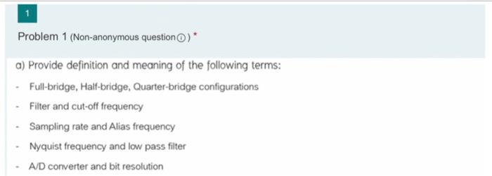 Solved Problem 1 (Non-anonymous question o) a) Provide | Chegg.com