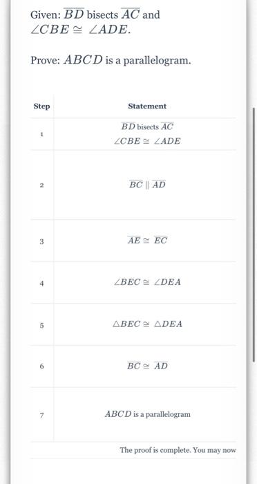 Solved Prove ABCD is a parallelogram for all steps and their | Chegg.com