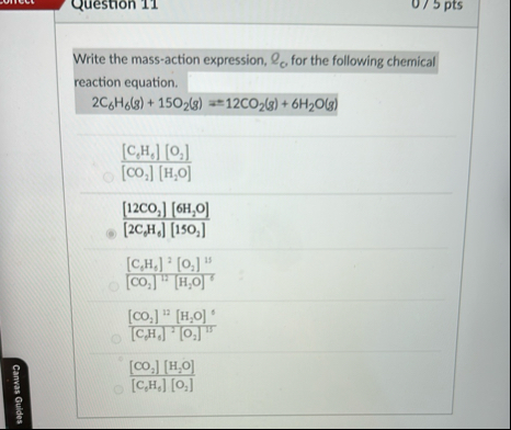 Solved Write the mass-action expression, Qc, ﻿for the | Chegg.com