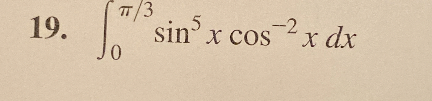 Solved Trigonometric Integrals: Evaluate the following | Chegg.com