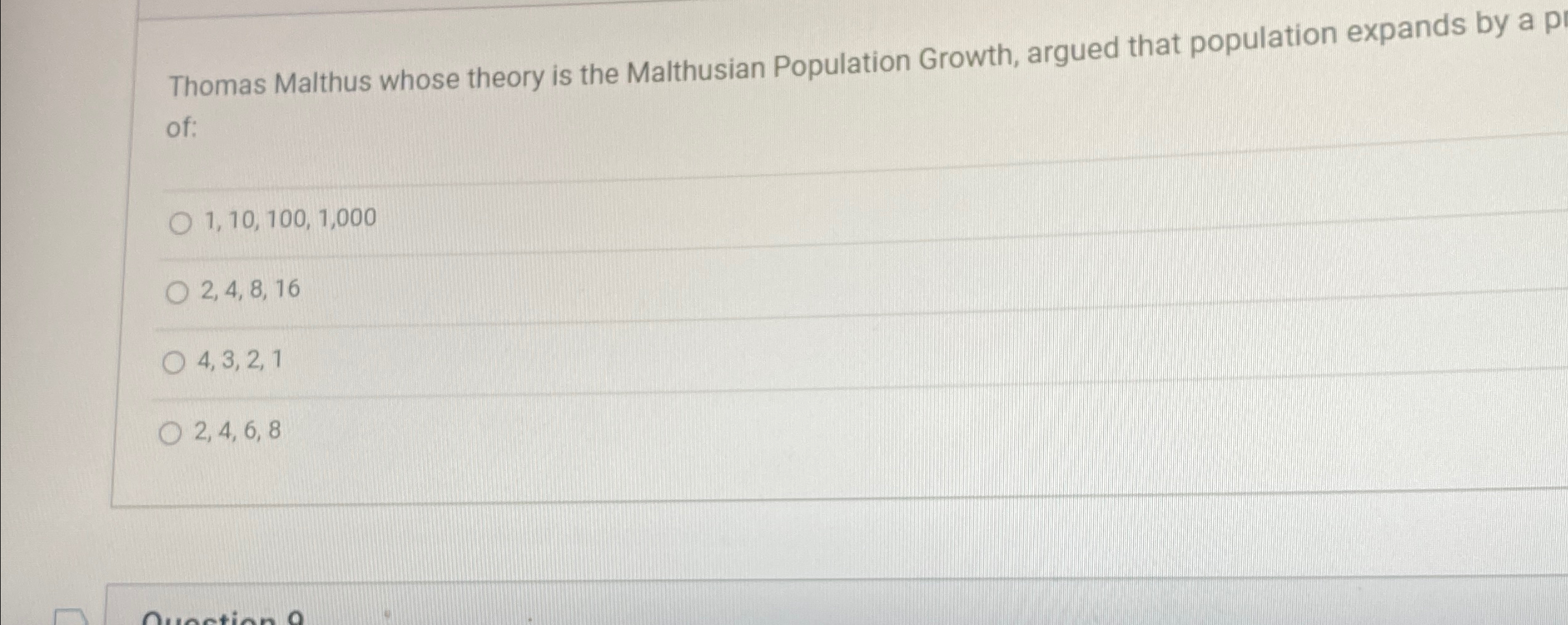 Solved Thomas Malthus whose theory is the Malthusian | Chegg.com