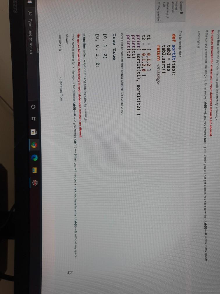 Solved In one line write the python missing code Indicated | Chegg.com